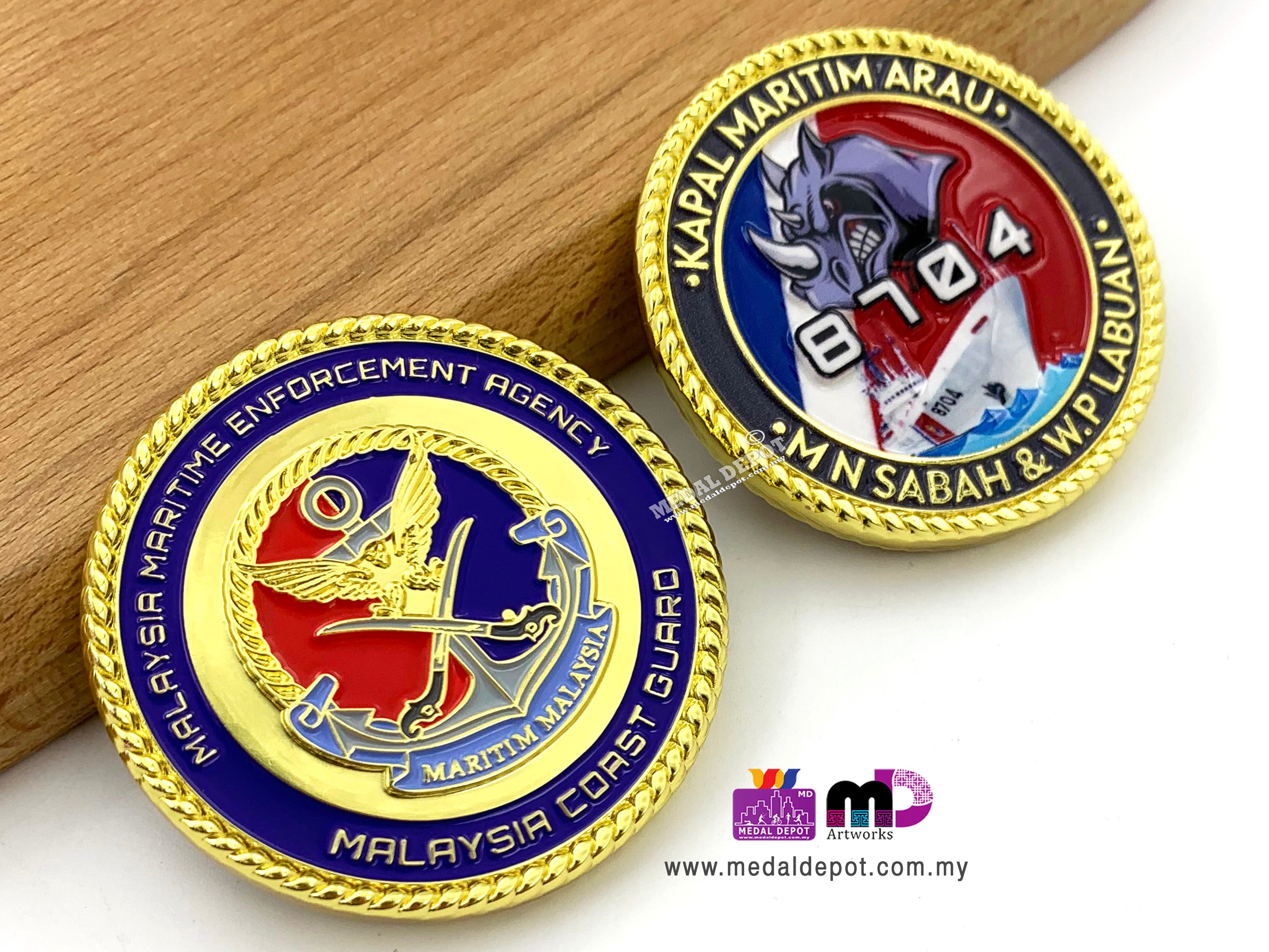 Malaysia Coast Guard Kapal Maritim Arau Coin – Medal Depot